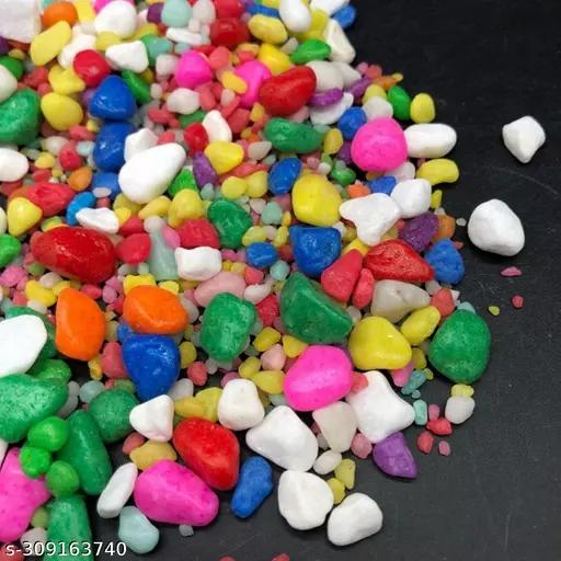 5 KG Fish Aquarium Water Dyed Multi-Color 15-30mm Size Gravel 2kg Stone ...